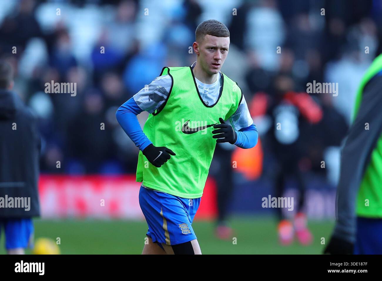 Birmingham, UK, 4th January 2026. Jay Stansfield of Birmingham warming ...