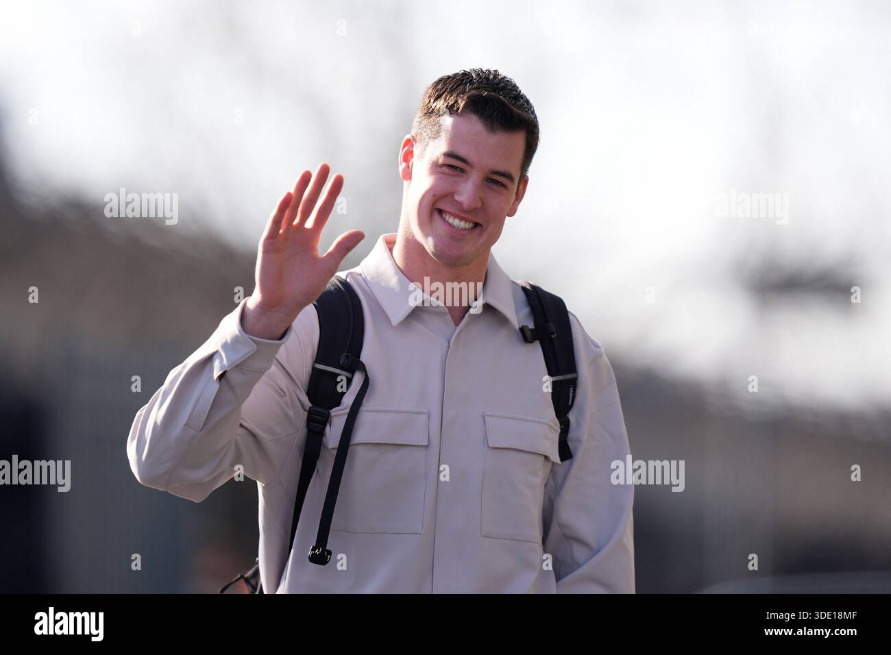 Philadelphia Eagles quarterback Tanner McKee arrives for an NFL ...
