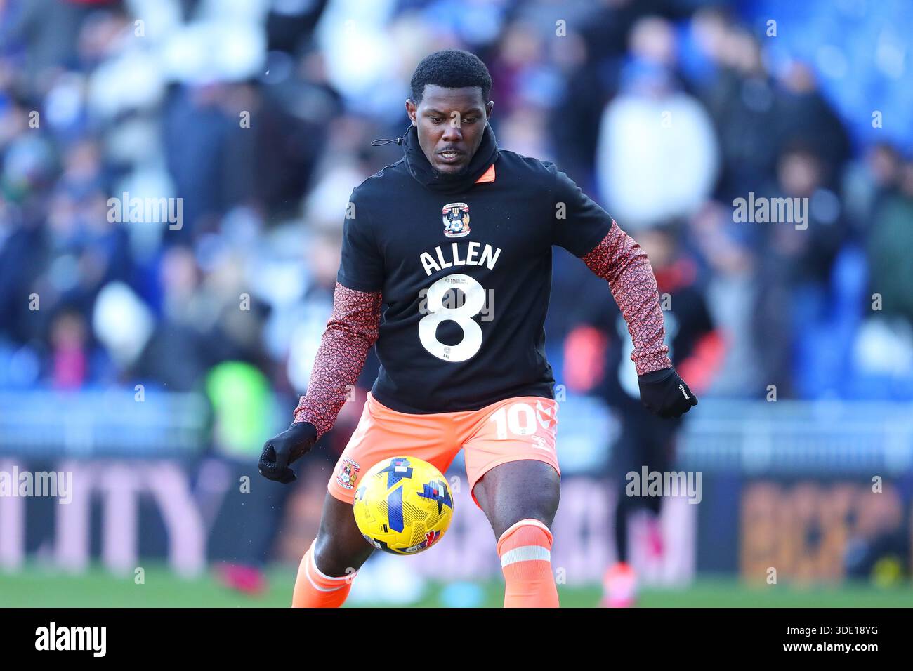 Birmingham, UK, 4th January 2026.Ephron Jardell Mason-Clark warming up ...