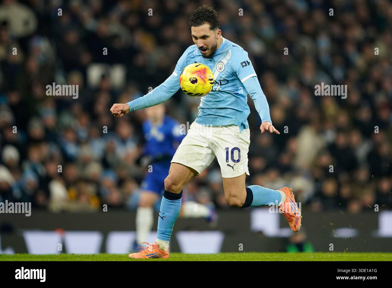 Manchester United's Matheus Cunha controls the ball during the English ...