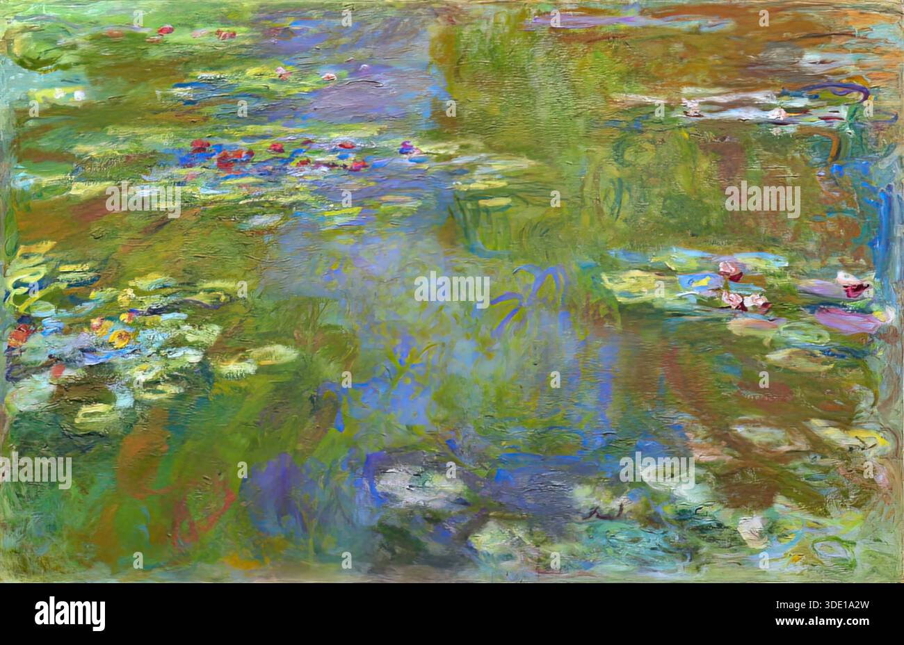 Water Lily Pond, 1917-1919, Claude Monet, late Impressionist pond ...