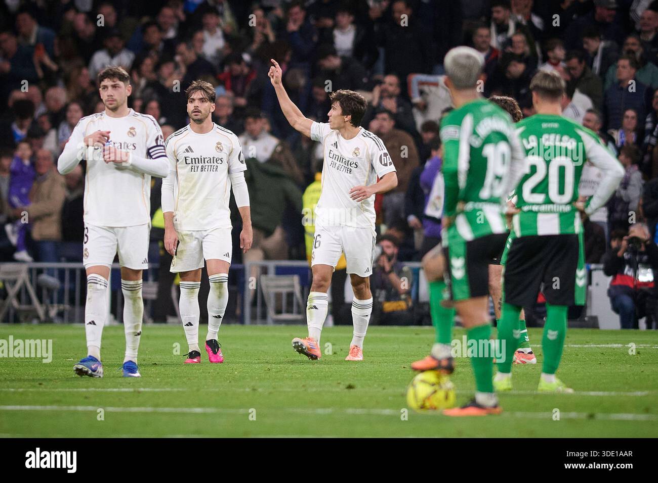 Real Madrid CF’s Gonzalo Garcia celebrates goal during La Liga match ...