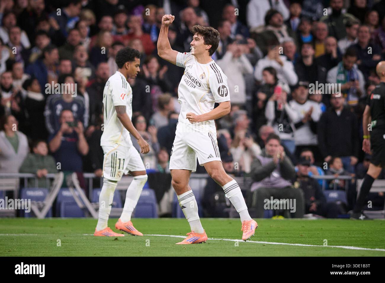 Real Madrid CF’s Gonzalo Garcia celebrates goal during La Liga match ...