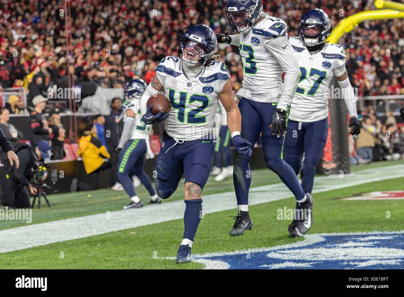 Jan 3, 2026; Santa Clara, California, USA; Seattle Seahawks linebacker ...