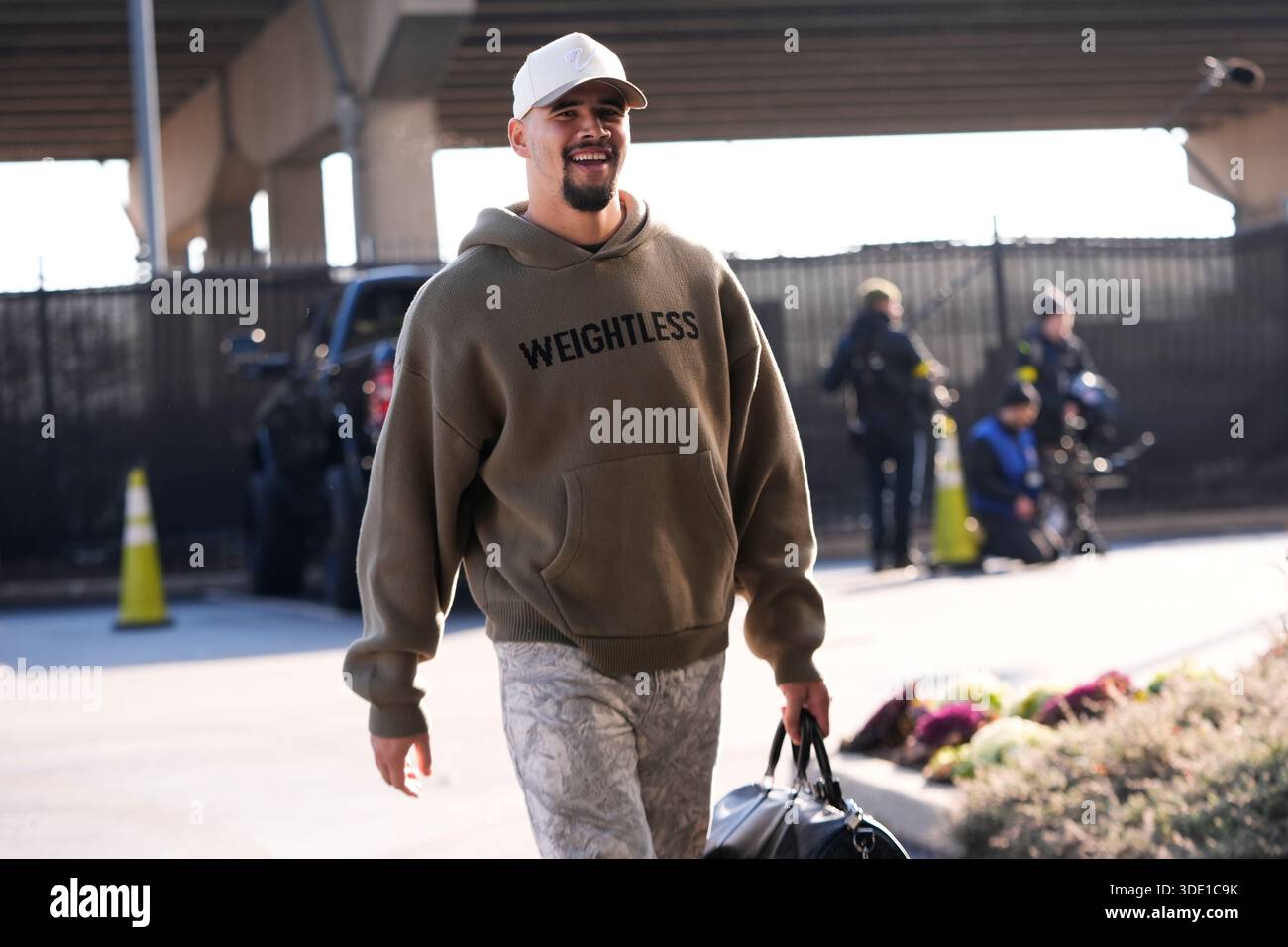 Philadelphia Eagles linebacker Zack Baun arrives for an NFL football ...