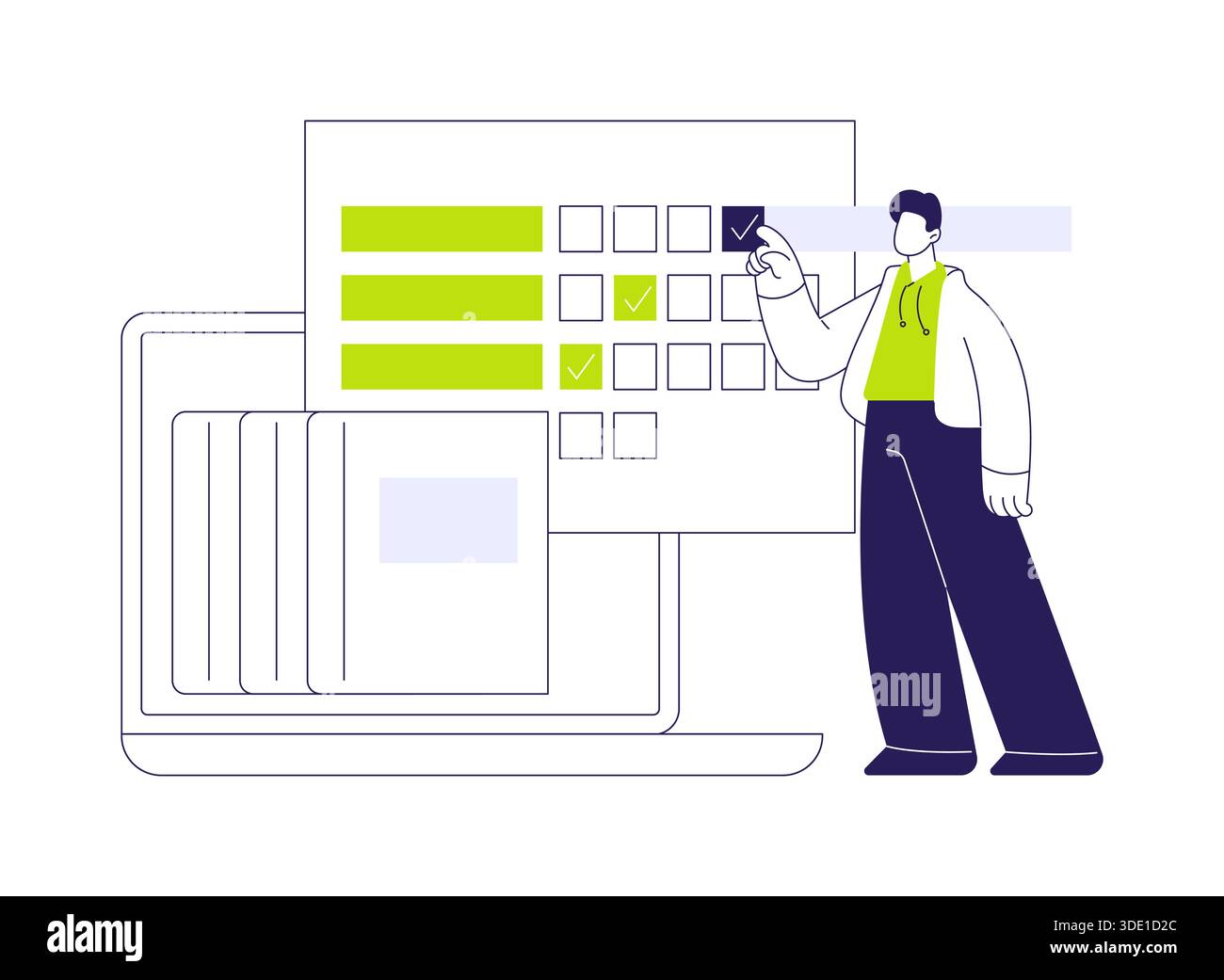 Online exam isolated cartoon Stock Vector Images - Alamy