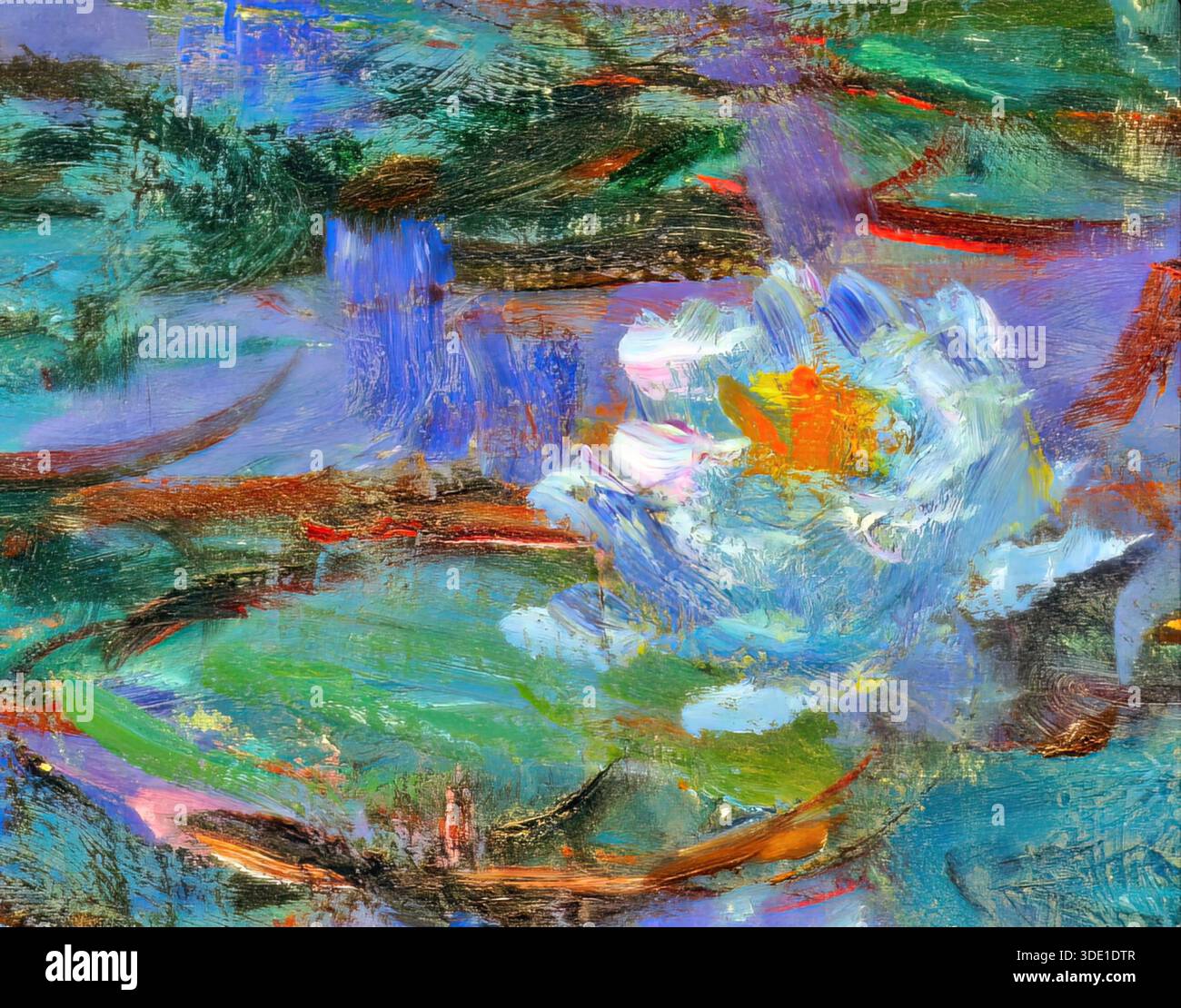 Blue Water Lilies Detail, c.19151920, Claude Monet, late Impressionist ...