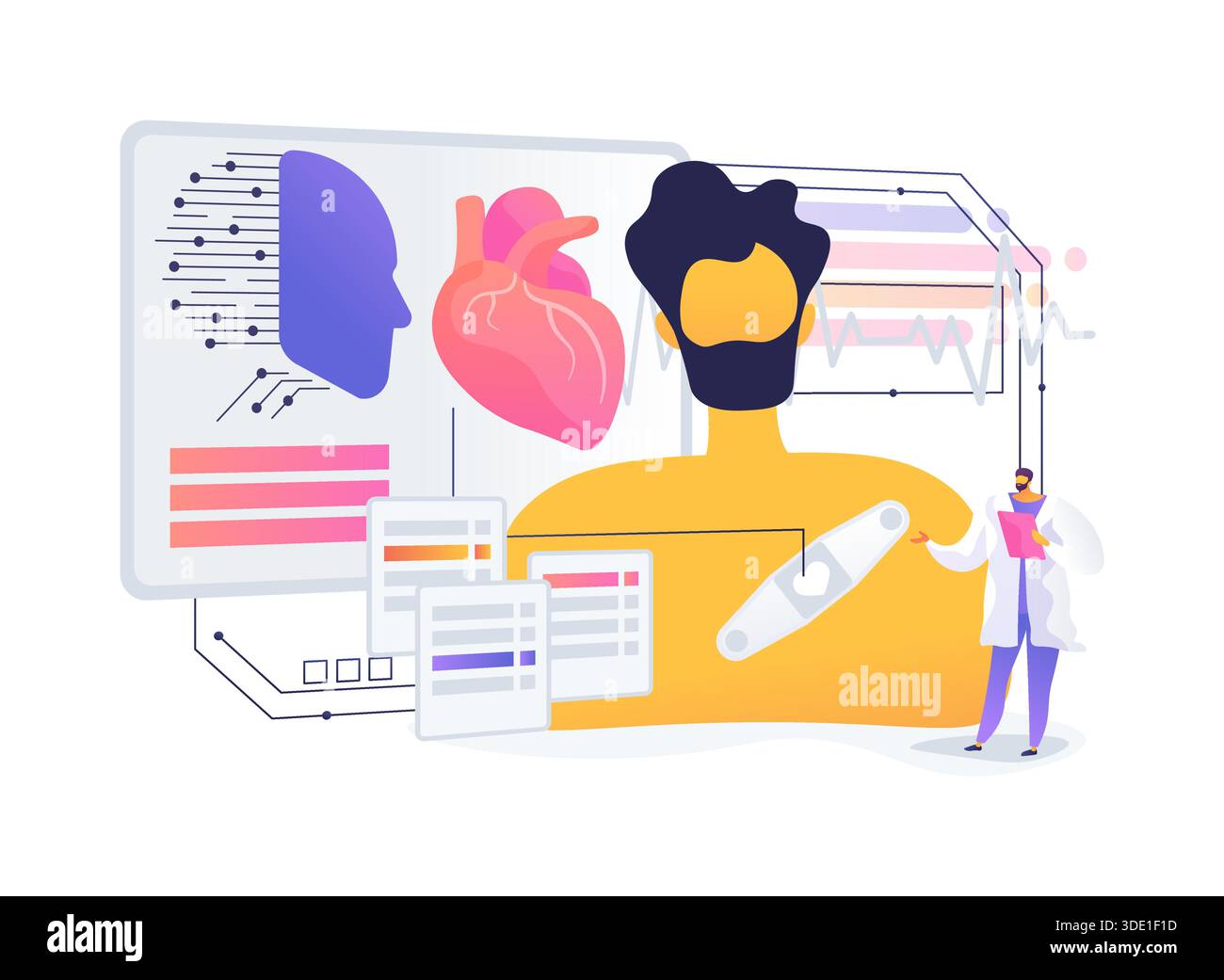 Abstract medical device monitor Cut Out Stock Images & Pictures - Alamy