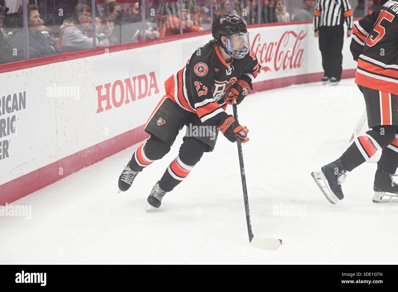 January 2, 2026: Bowling Green Falcons forward Ben Doran (23) skates ...