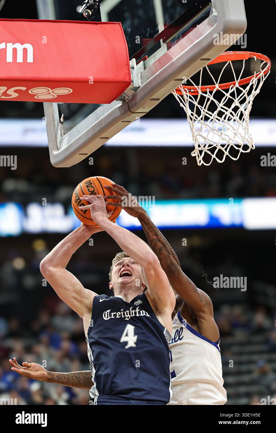 Seton Hall guard Tajuan Simpkins (2) blocks a shot by Creighton ...