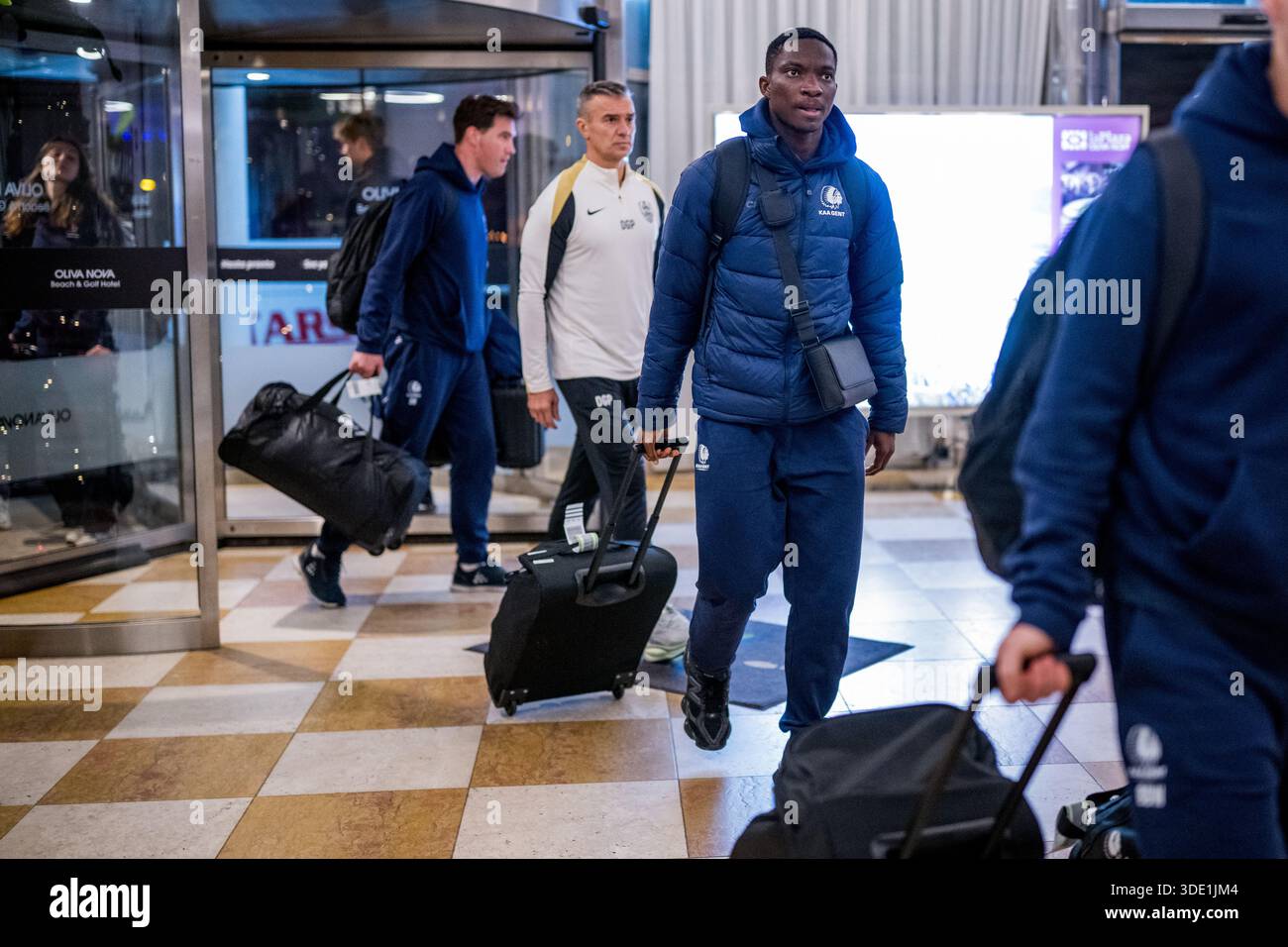Gent's player arrives for the winter training camp of Belgian soccer ...