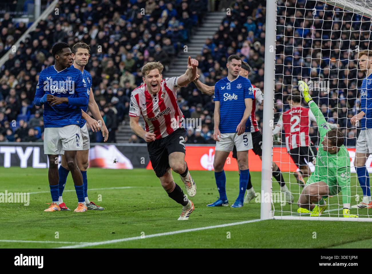 Nathan Collins #22 of Brentford F.C. celebrates his goal during the ...