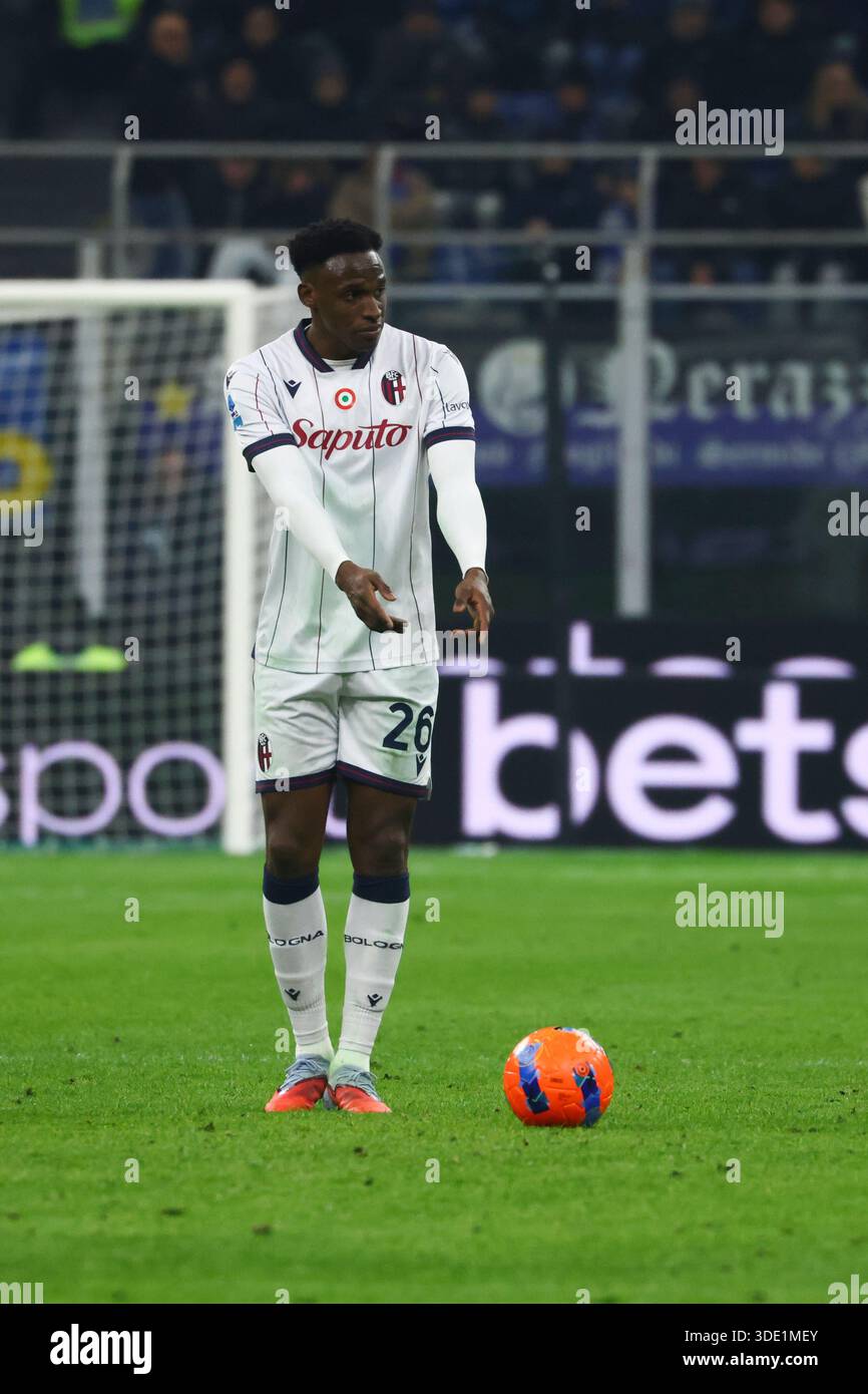 Milano, Italy, January 04 2026. Jhon Lucumi in action during Serie A ...