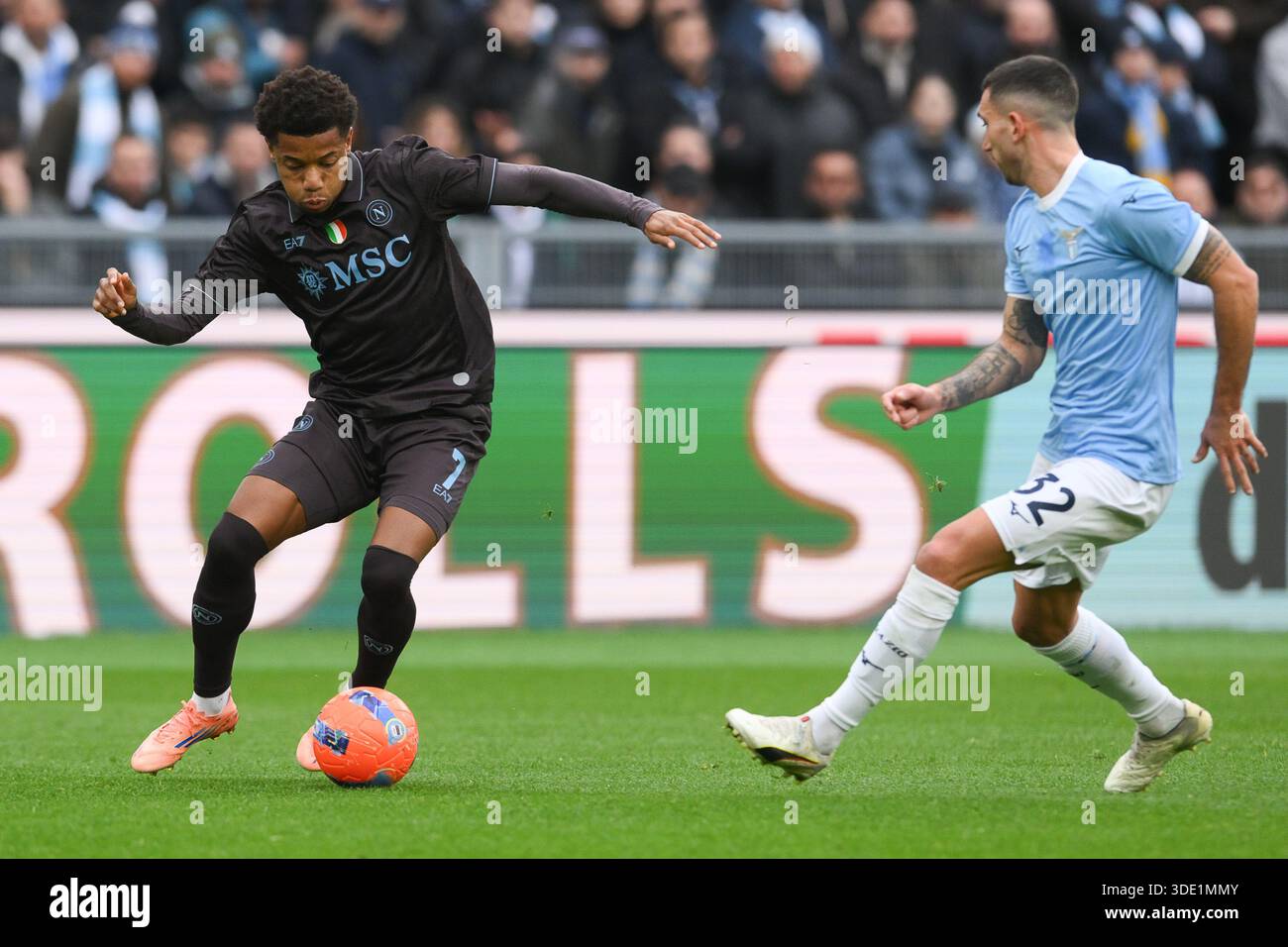 Olimpico Stadium, Rome, Italy - David Neres of SSC Napoli runs with the ...