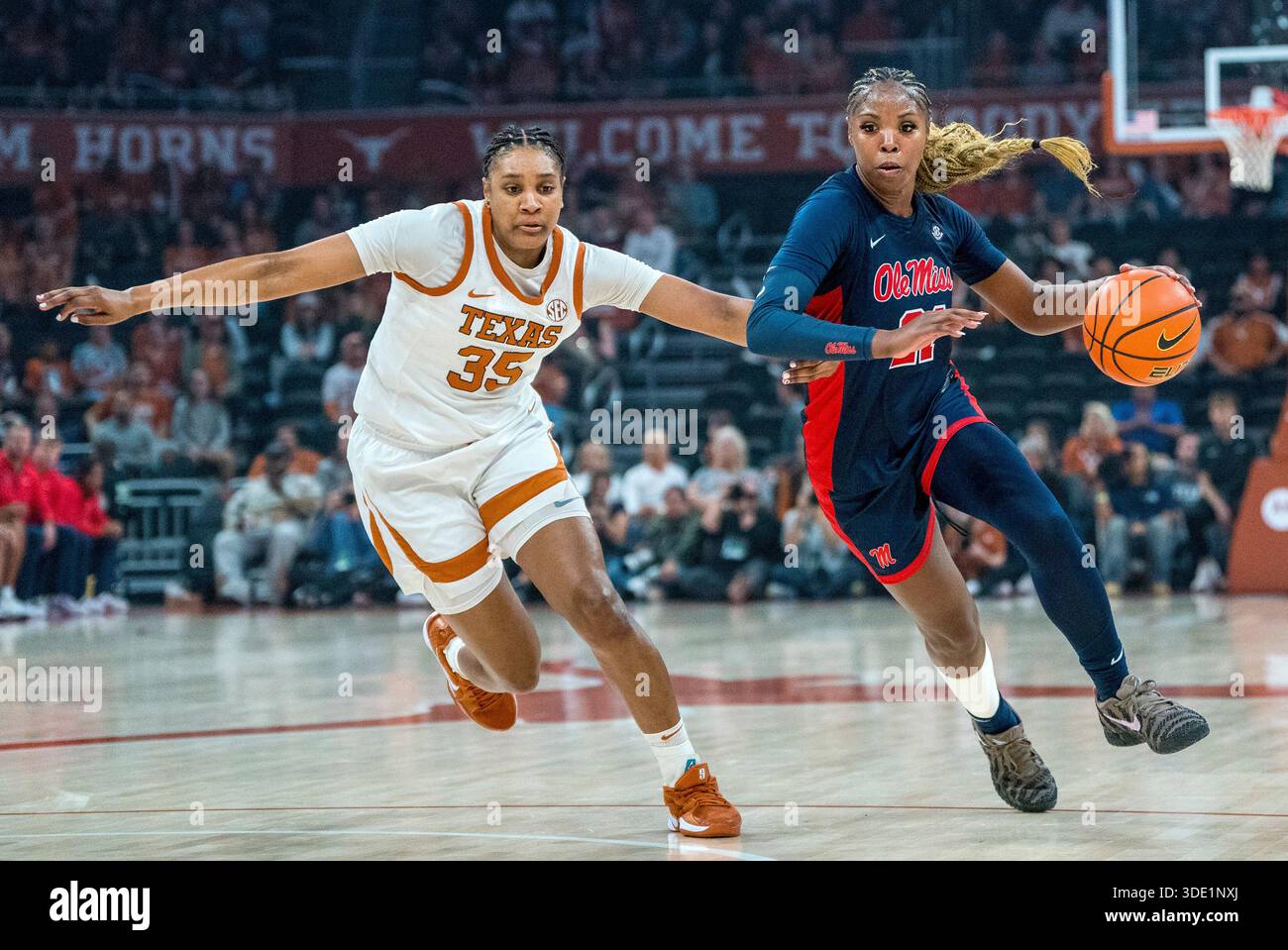 Mississippi guard Debreasha Power, right, drive against Texas forward ...