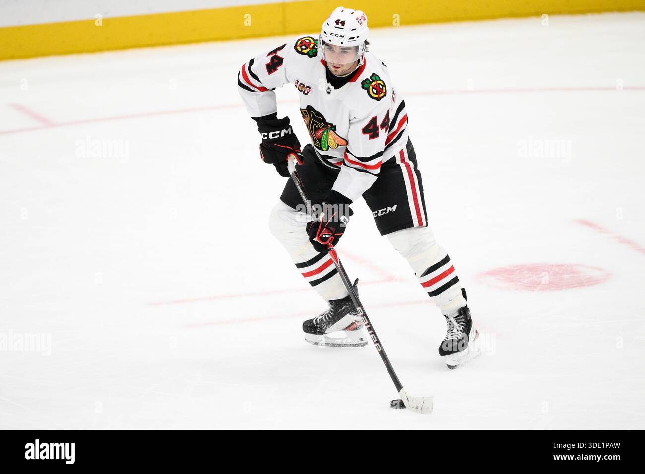 Chicago Blackhawks defenseman Wyatt Kaiser (44) in action during the ...