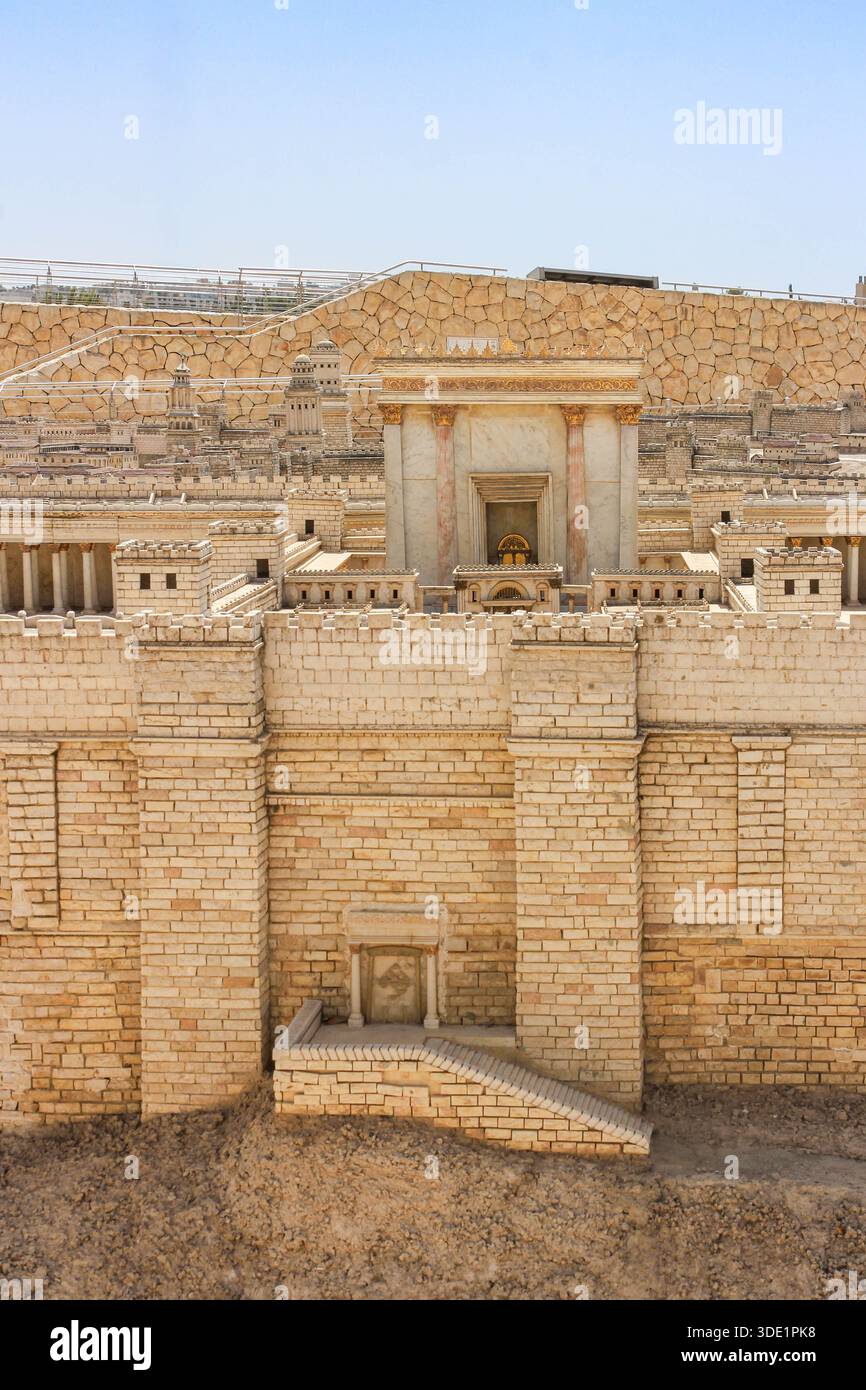 A scale model of the Eastern Gate of the Temple on display at the ...