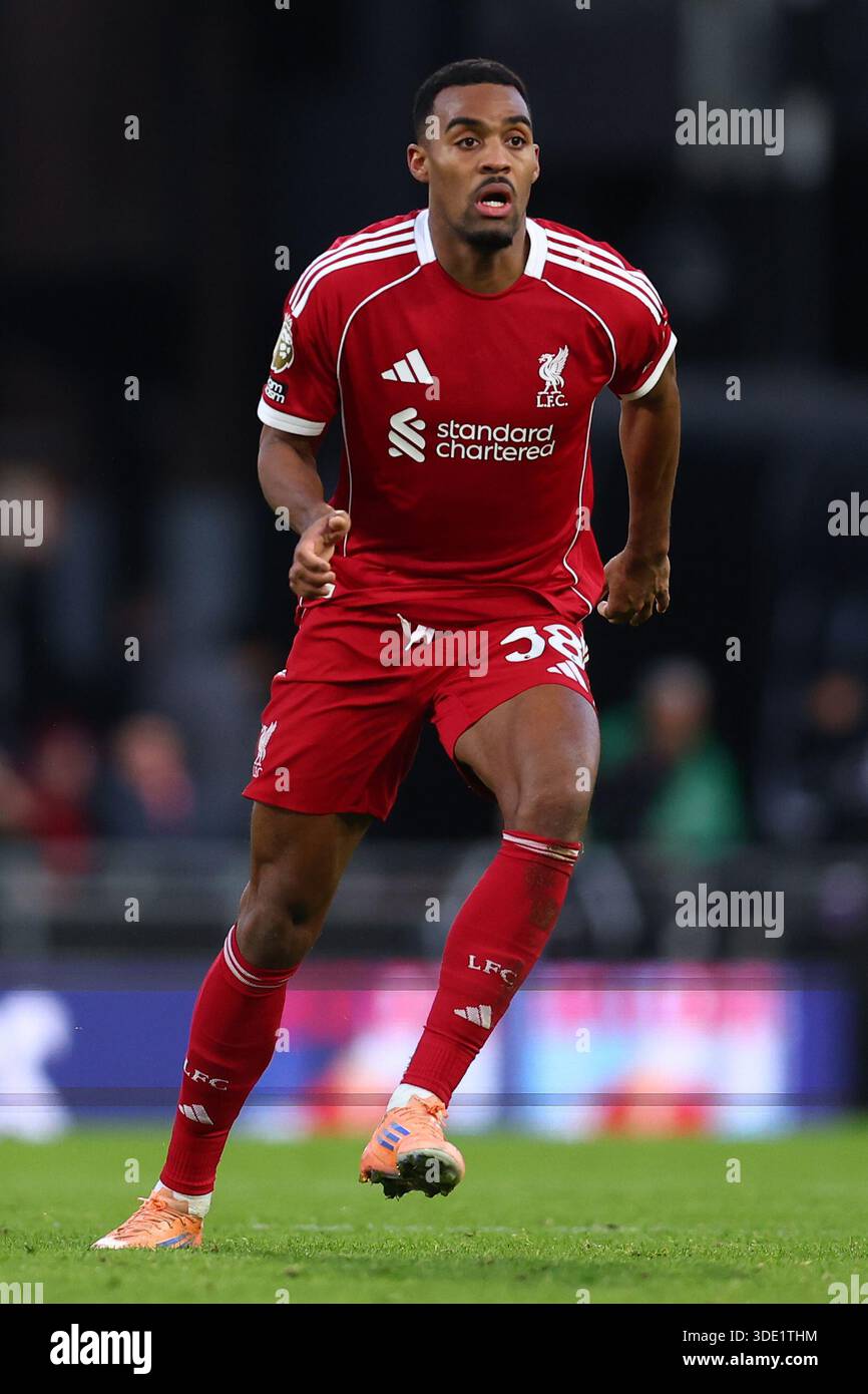 London, England, 4th January 2026. Ryan Gravenberch of Liverpool during ...