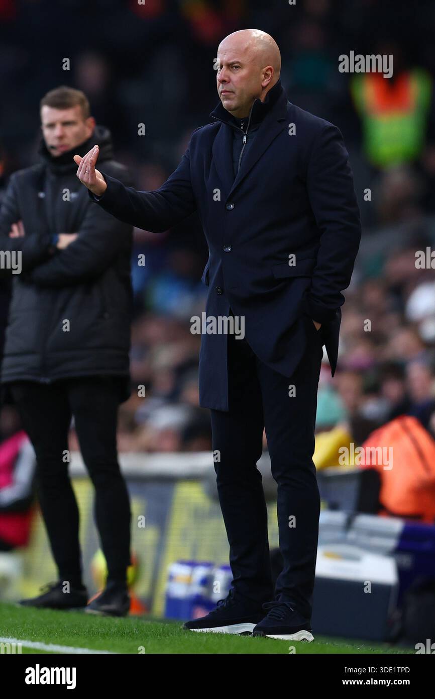 London, England, 4th January 2026. Arne Slot, Manager of Liverpool ...