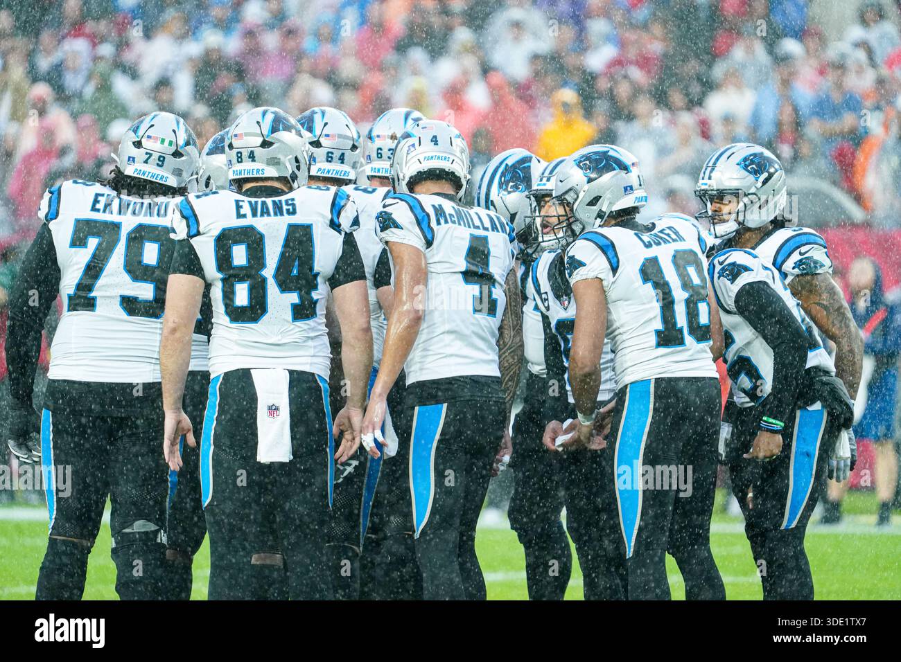 Tampa Bay, Florida, USA, January 3, 2026, Carolina Panthers players ...