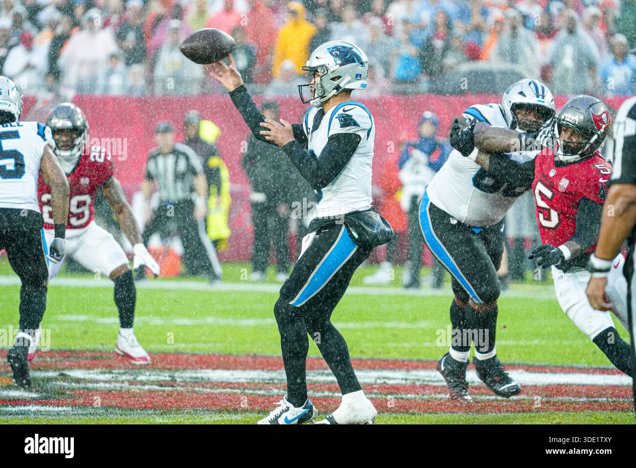 Tampa Bay, Florida, USA, January 3, 2026, Carolina Panthers quarterback ...