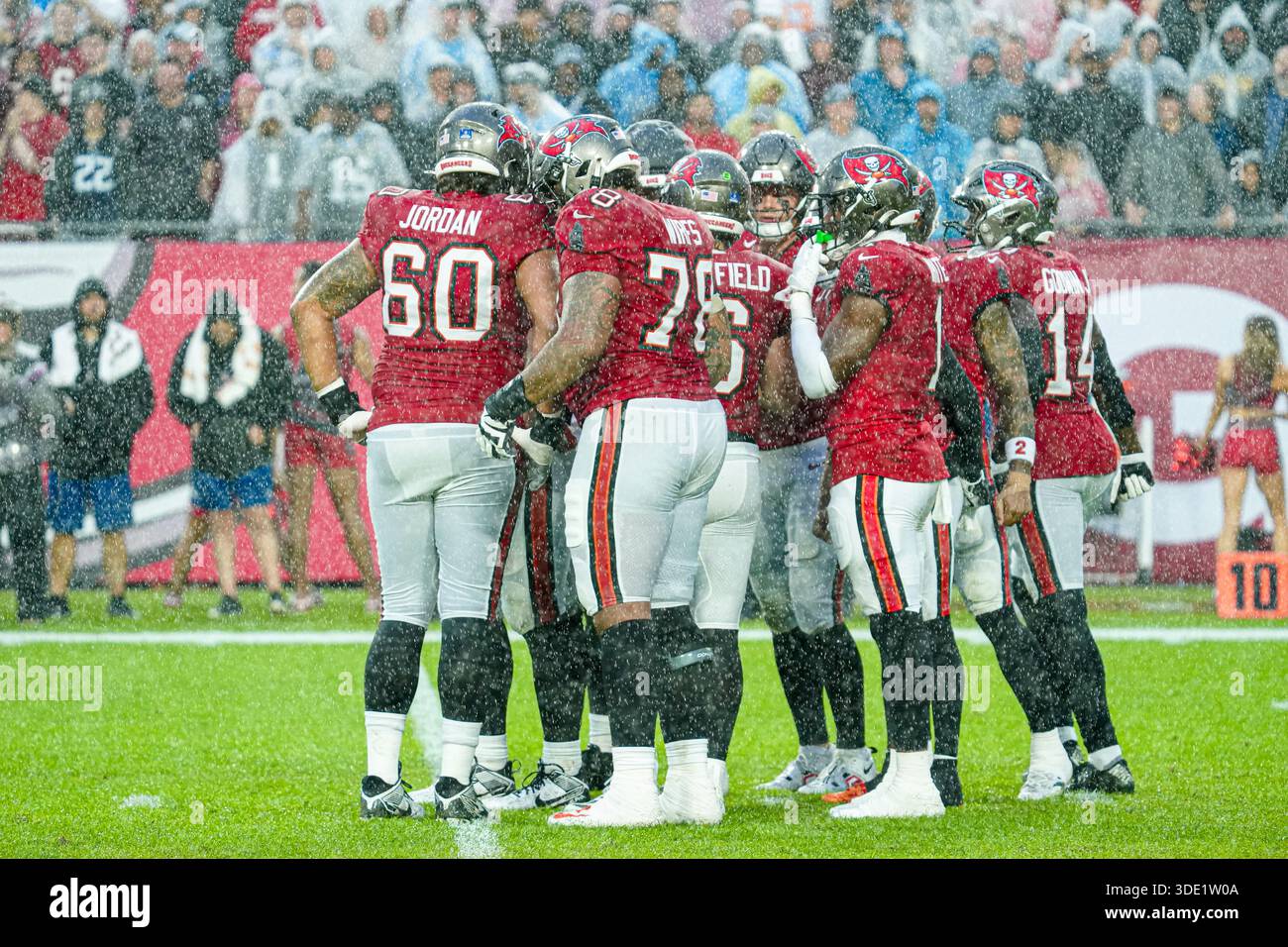 Tampa Bay, Florida, USA, January 3, 2026, Tampa Bay Buccaneers players ...