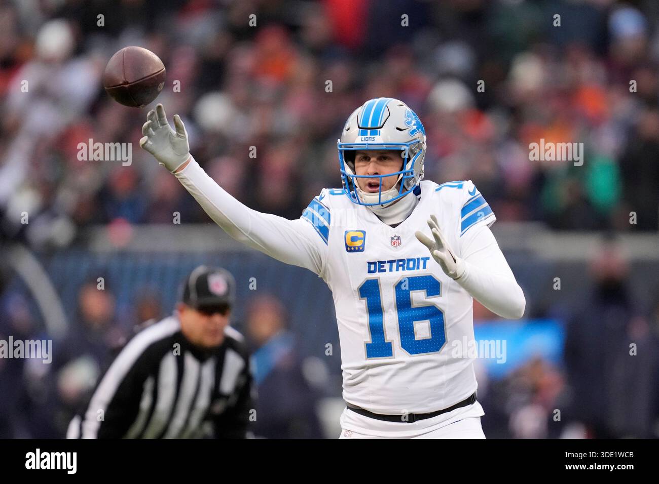 Detroit Lions quarterback Jared Goff throws a pass during the first ...