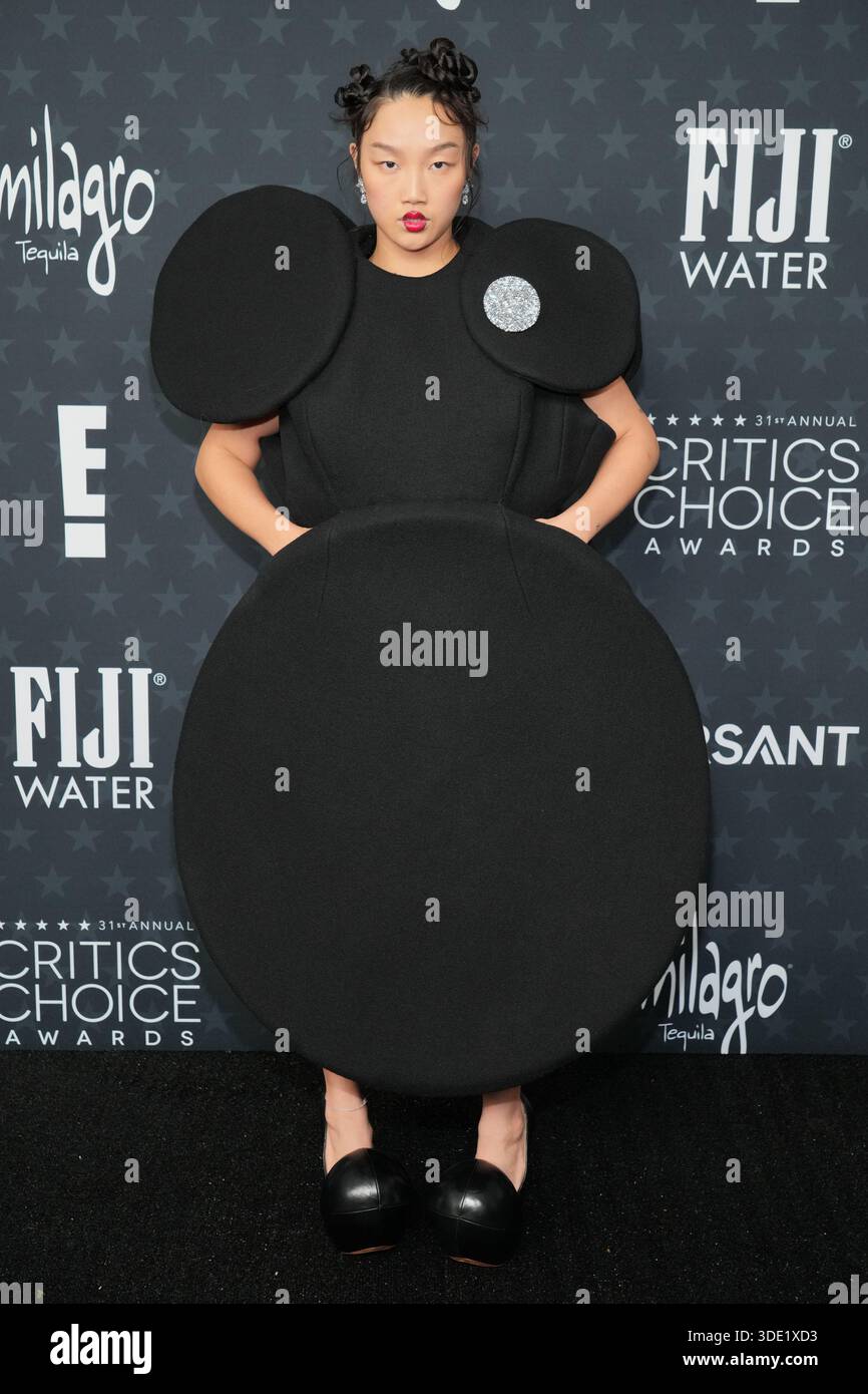Audrey Nuna arrives at the 31st Annual Critics Choice Awards on Sunday ...