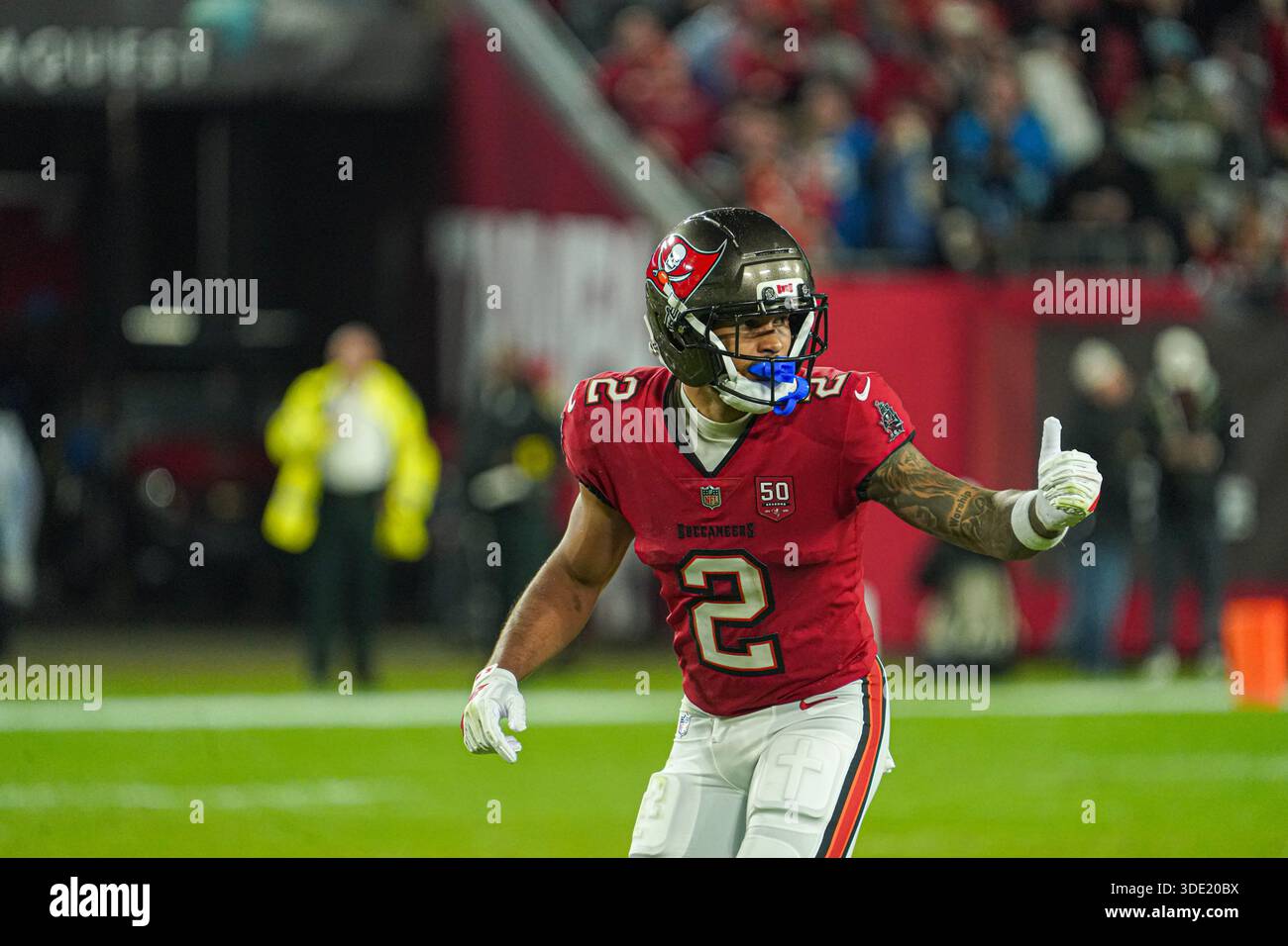 Tampa Bay, Florida, USA, January 3, 2026, Tampa Bay Buccaneers player ...