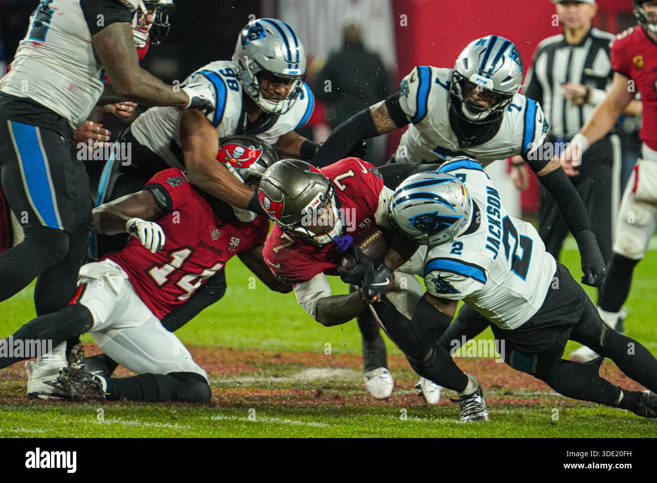 Tampa Bay, Florida, USA, January 3, 2026, Tampa Bay Buccaneers running ...