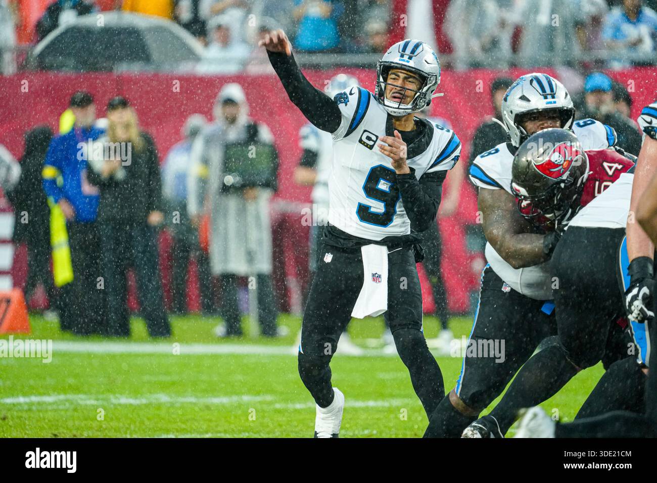 Tampa Bay, Florida, USA, January 3, 2026, Carolina Panthers quarterback ...