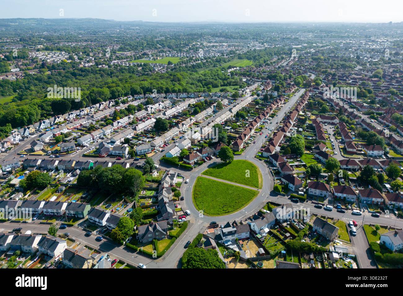 An aerial view of Ely in Cardiff, United Kingdom Stock Photo - Alamy