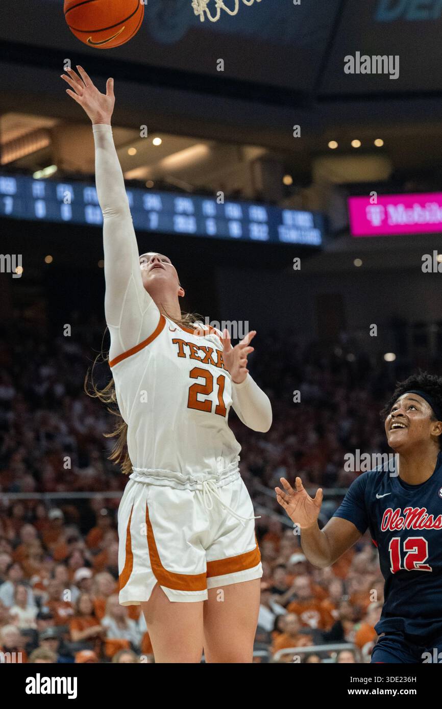Jan 4, 2026. Ashton Judd (21) of the Texas Longhorns in action vs the ...