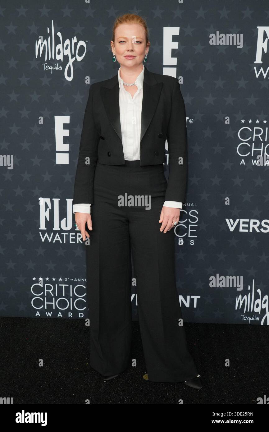Sarah Snook arrives at the 31st Annual Critics Choice Awards on Sunday ...