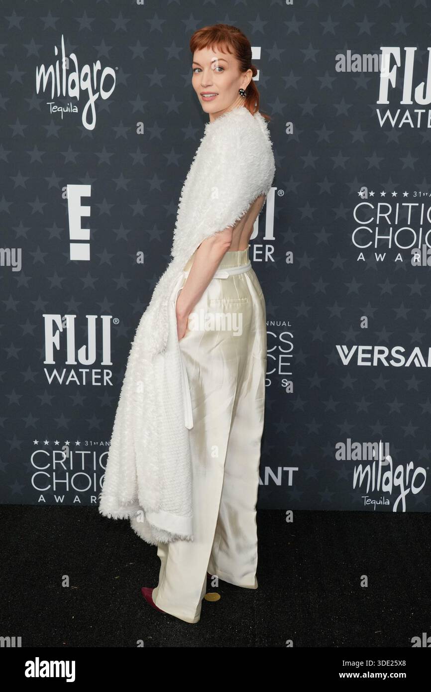 Britt Lower arrives at the 31st Annual Critics Choice Awards on Sunday ...