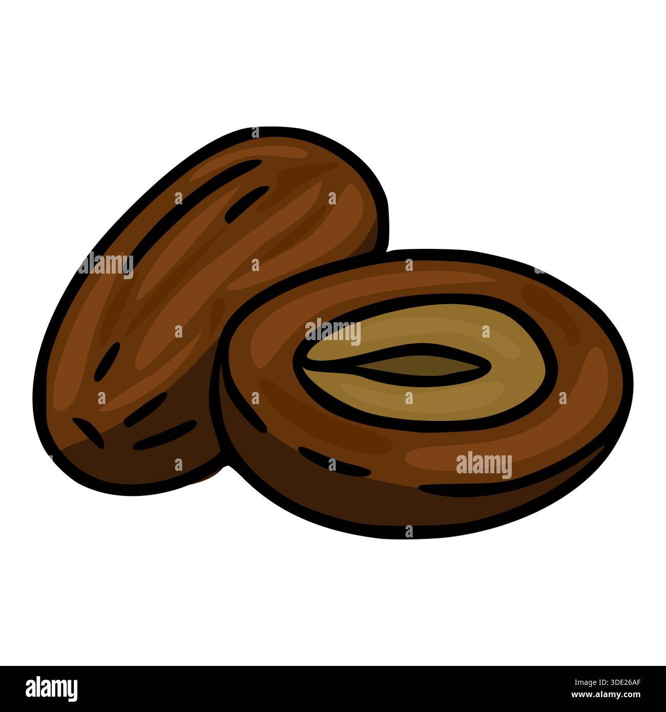 One whole and one halved Stock Vector Images - Alamy