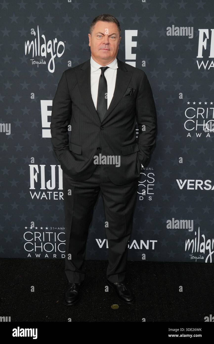 Nick Offerman arrives at the 31st Annual Critics Choice Awards on ...