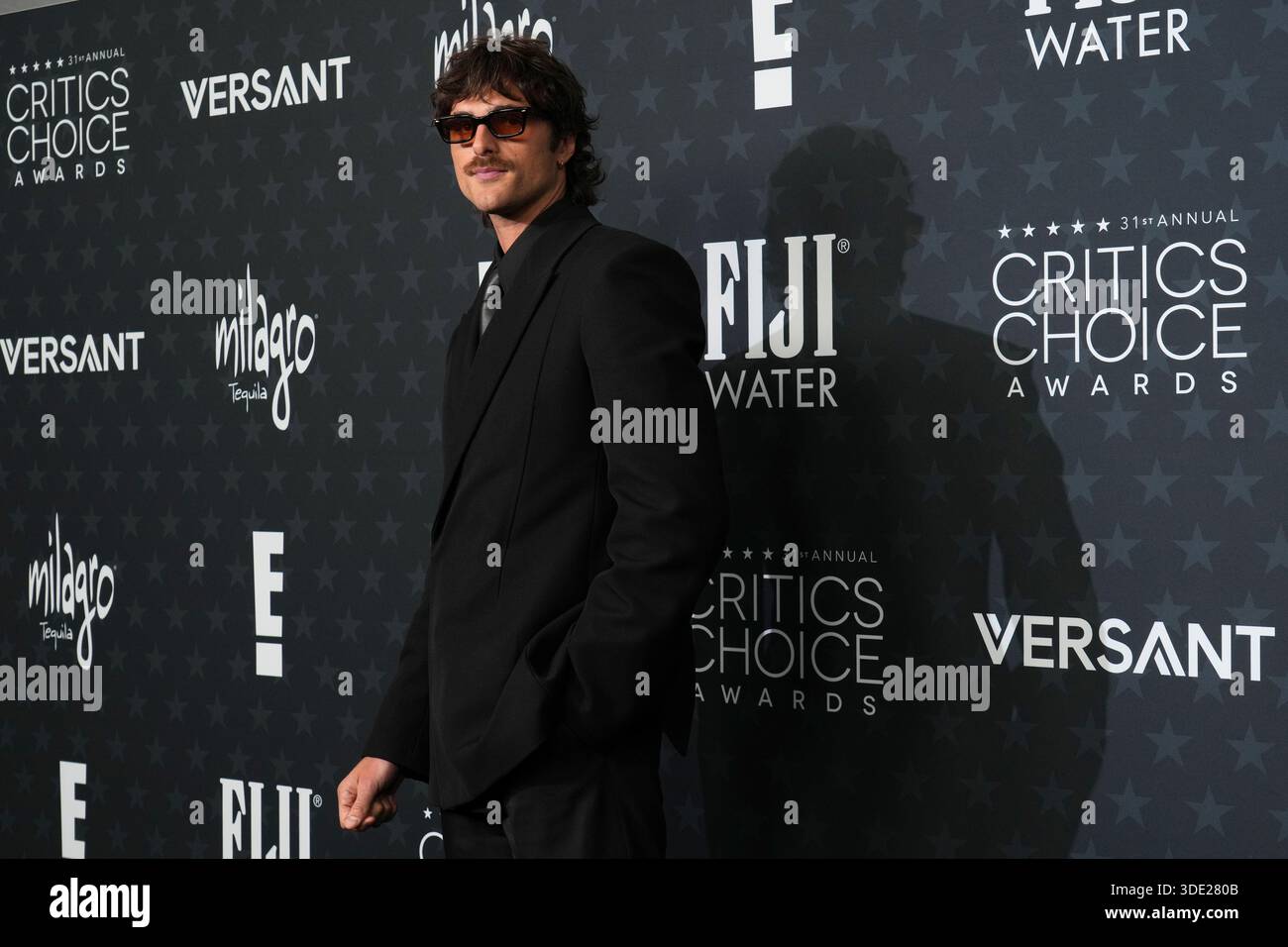 Jacob Elordi arrives at the 31st Annual Critics Choice Awards on Sunday ...