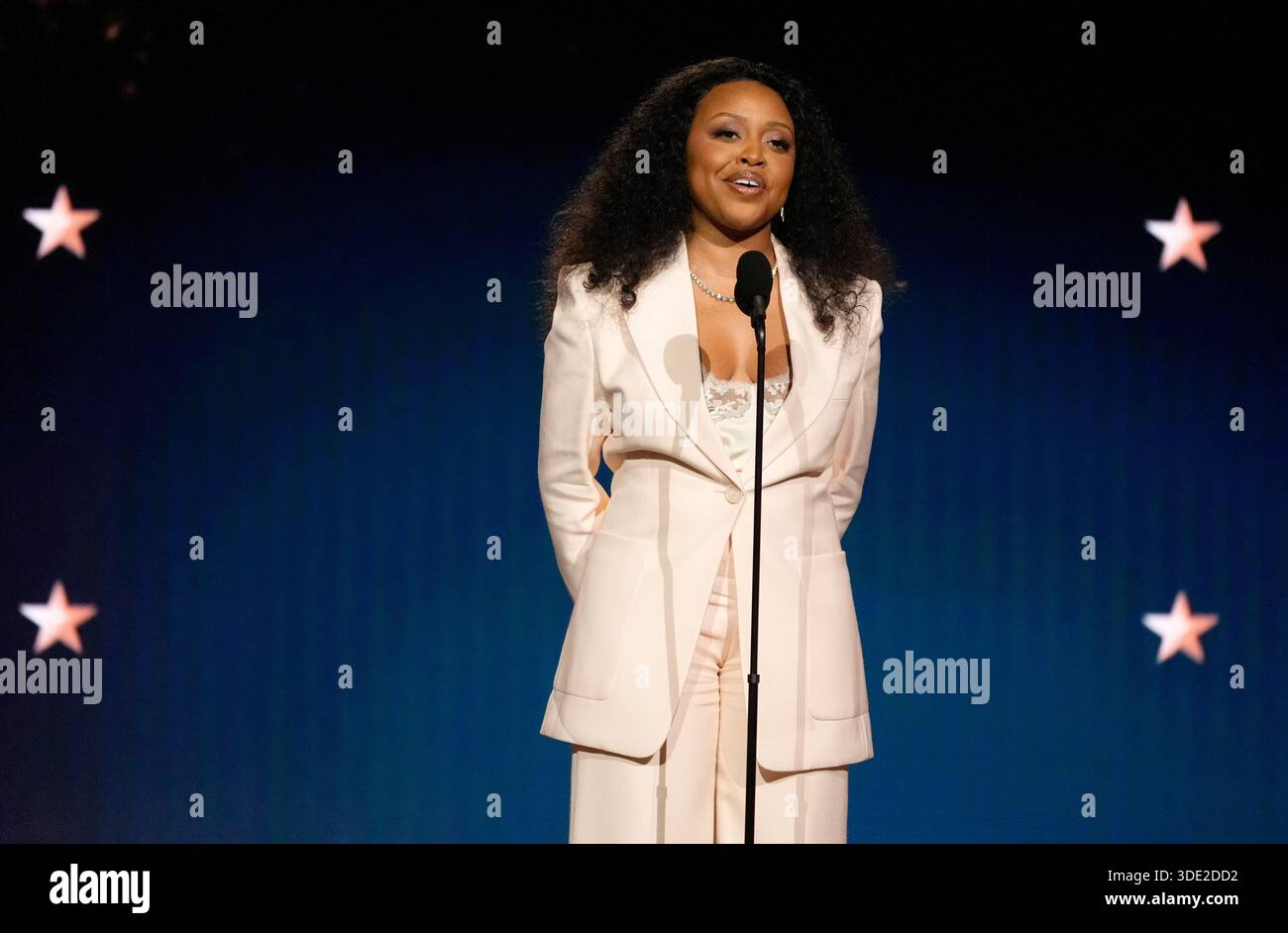 Quinta Brunson presents the award for best limited series during the ...