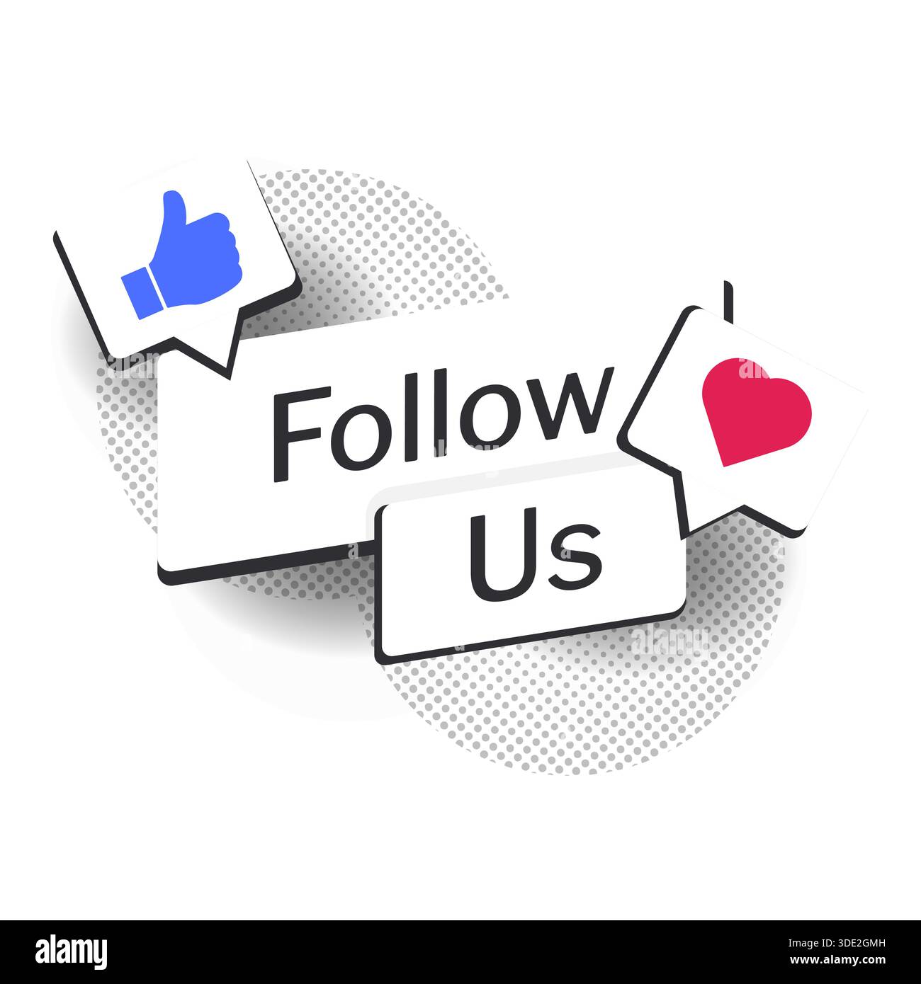Website follow like share Cut Out Stock Images & Pictures - Alamy