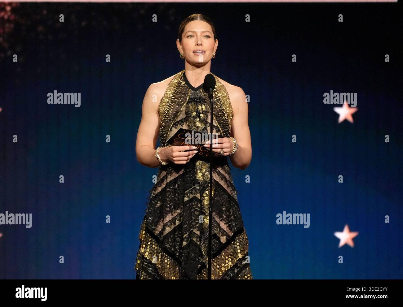 Jessica Biel presents the award for best supporting actor during the ...