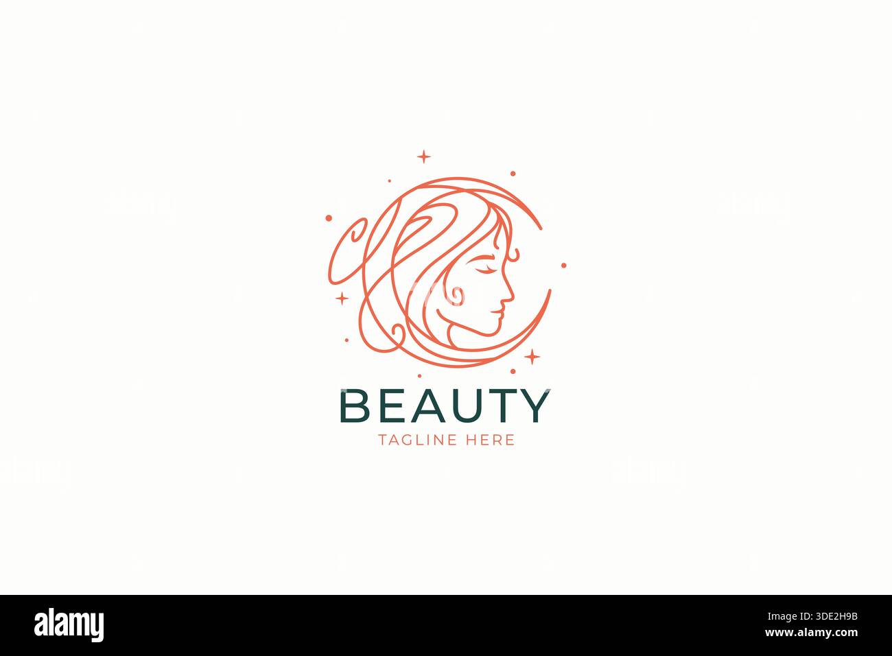 Girl moon logo Cut Out Stock Images & Pictures - Alamy