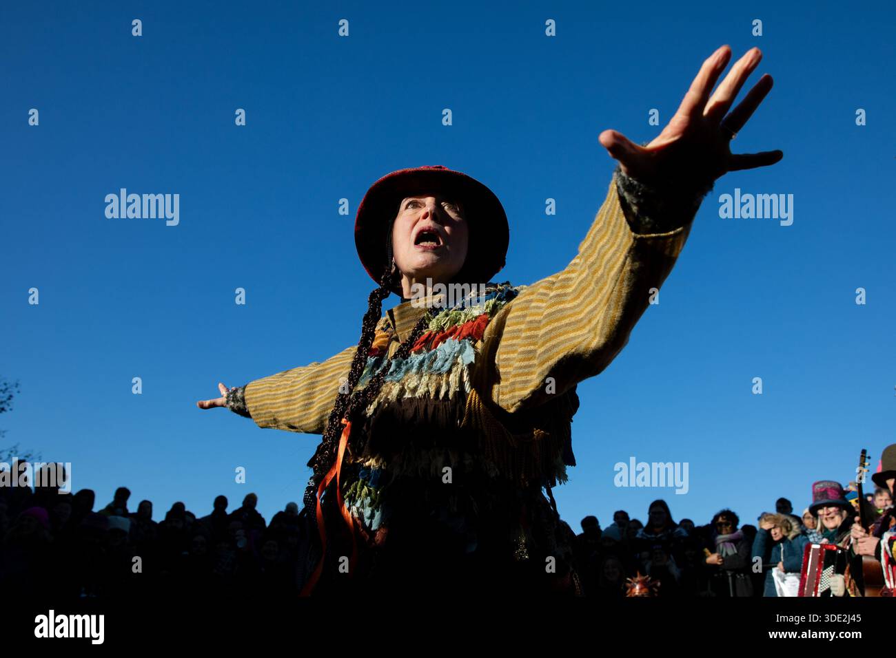 A character from the Lions Play performs during the Twelfth Night ...
