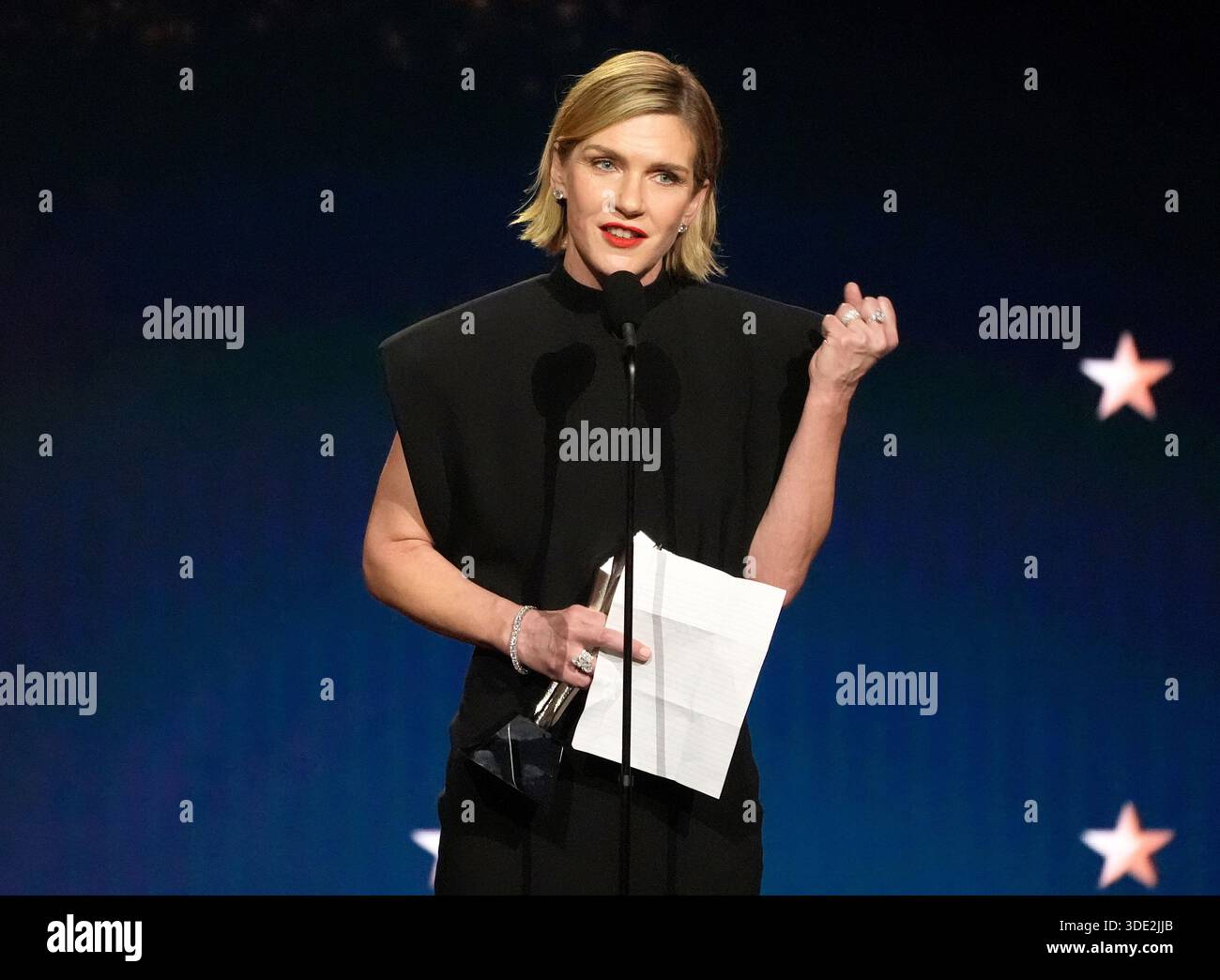 Rhea Seehorn accepts the award for best actress in a drama series for ...