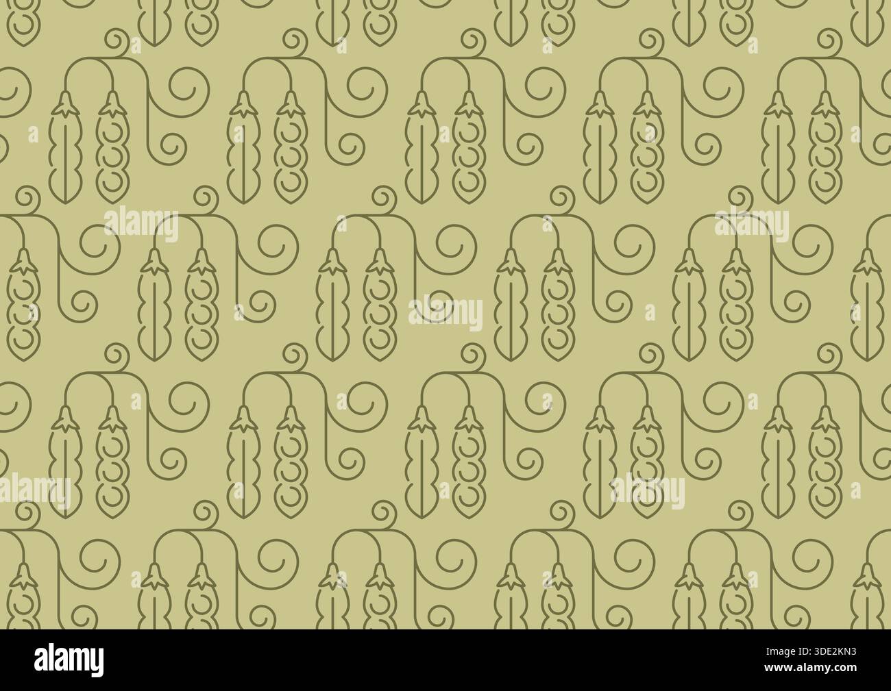 Soy beans pattern background, pods with beans and curly vines. Eco ...