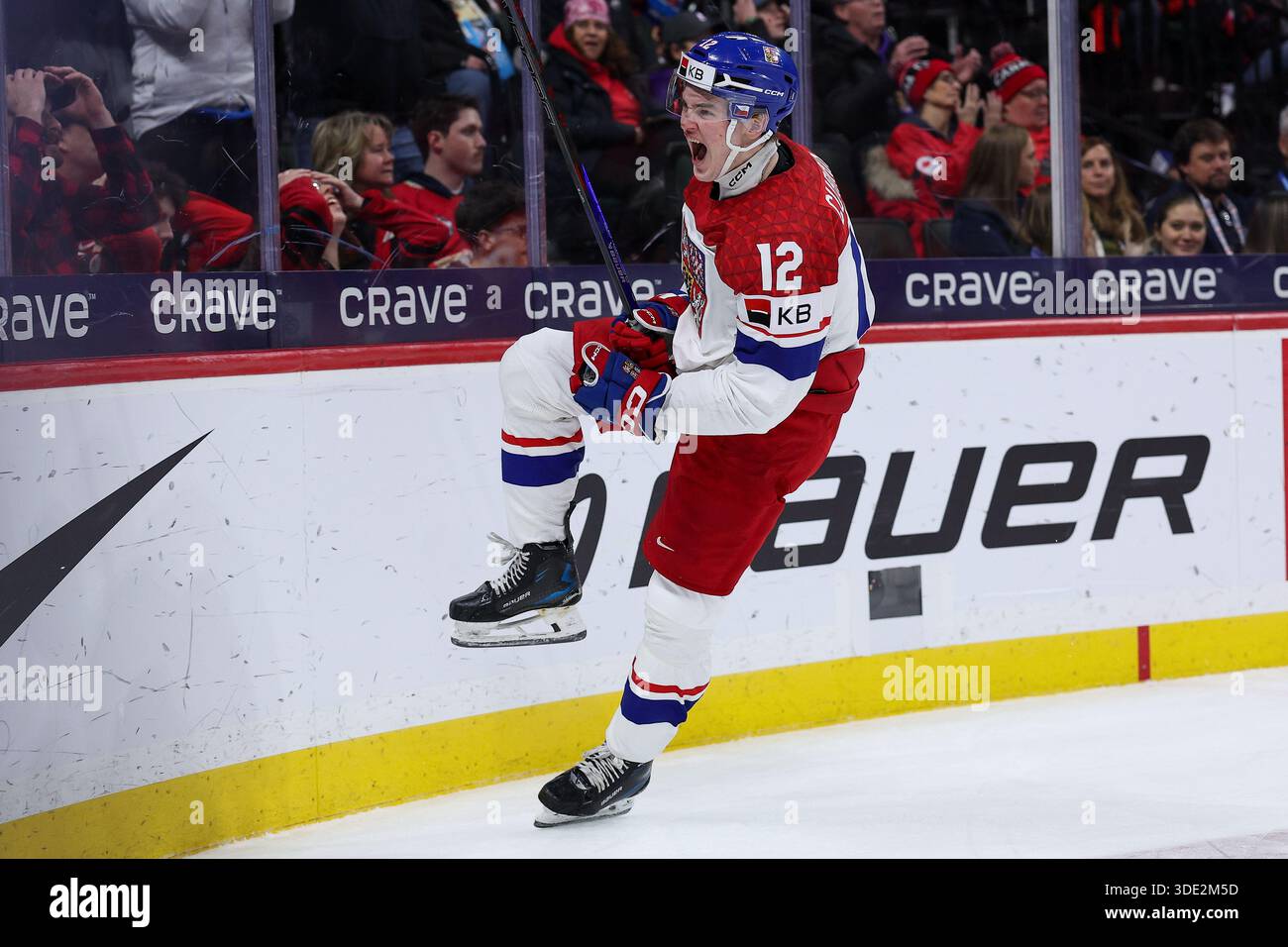 Czechia forward Maxmilian Curran (12) celebrates after his goal against ...