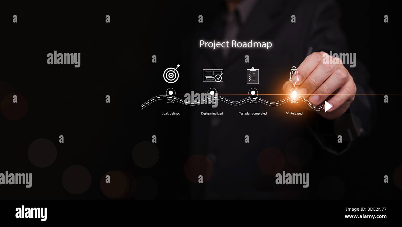Road map product development hi-res stock photography and images - Alamy