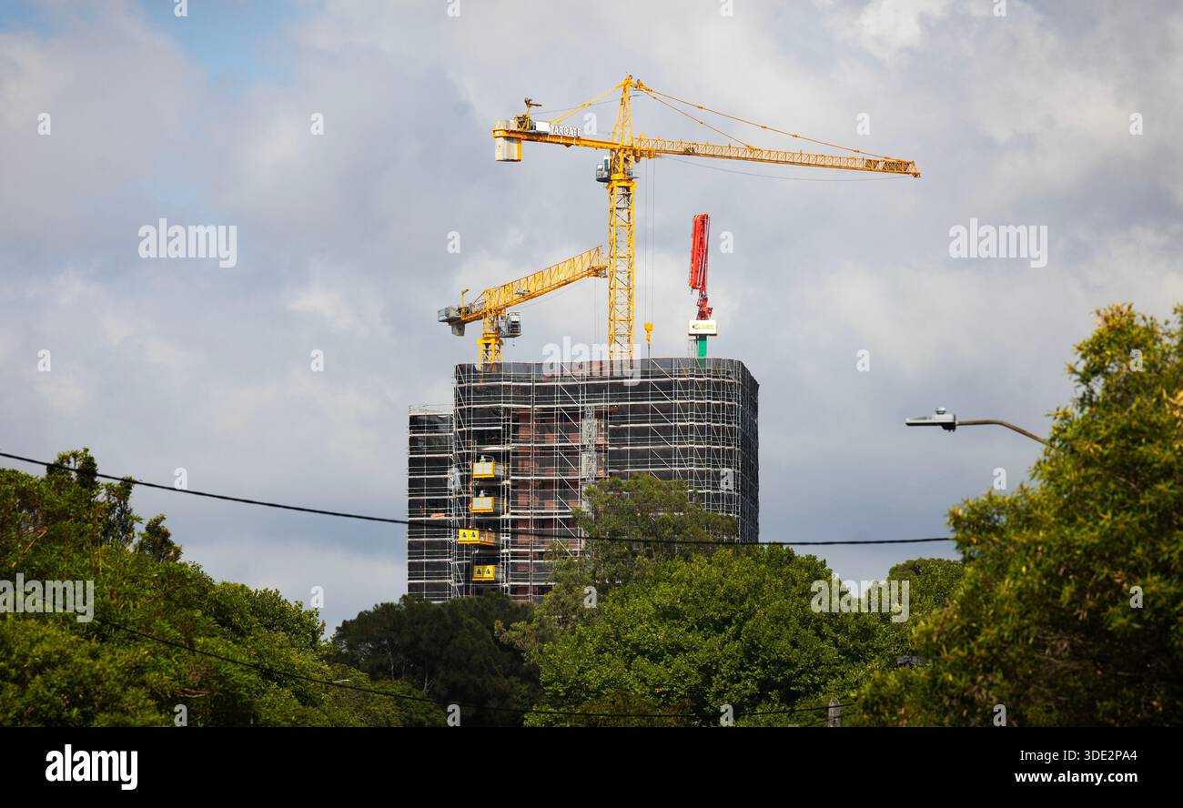 A new apartment block is under construction in the suburb of Bondi ...