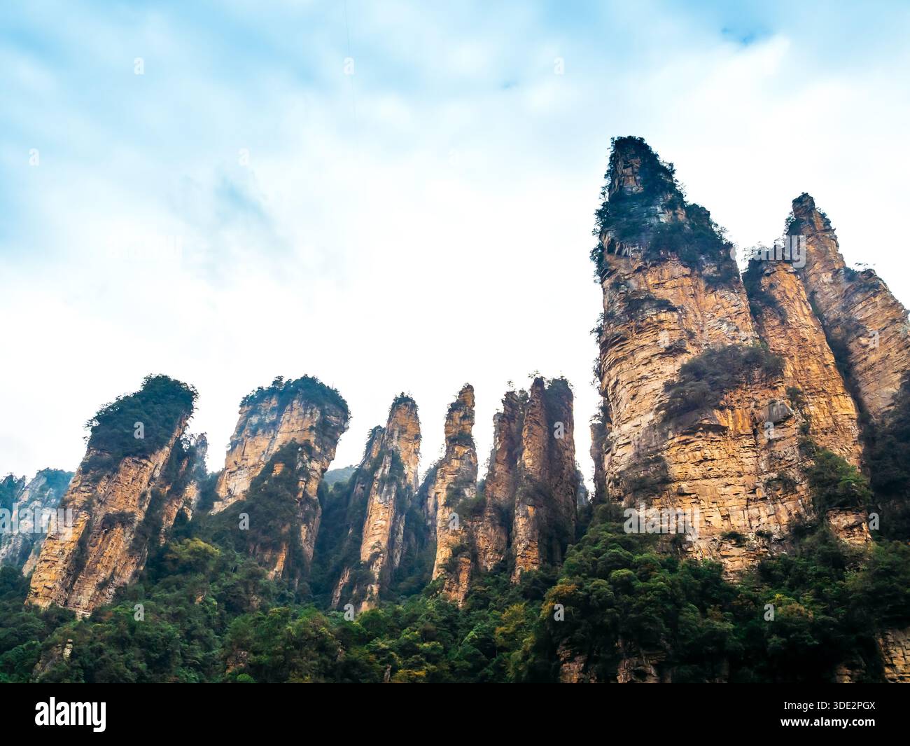 Stunning view of the Avatar mountains in Zhangjiajie National Forest ...