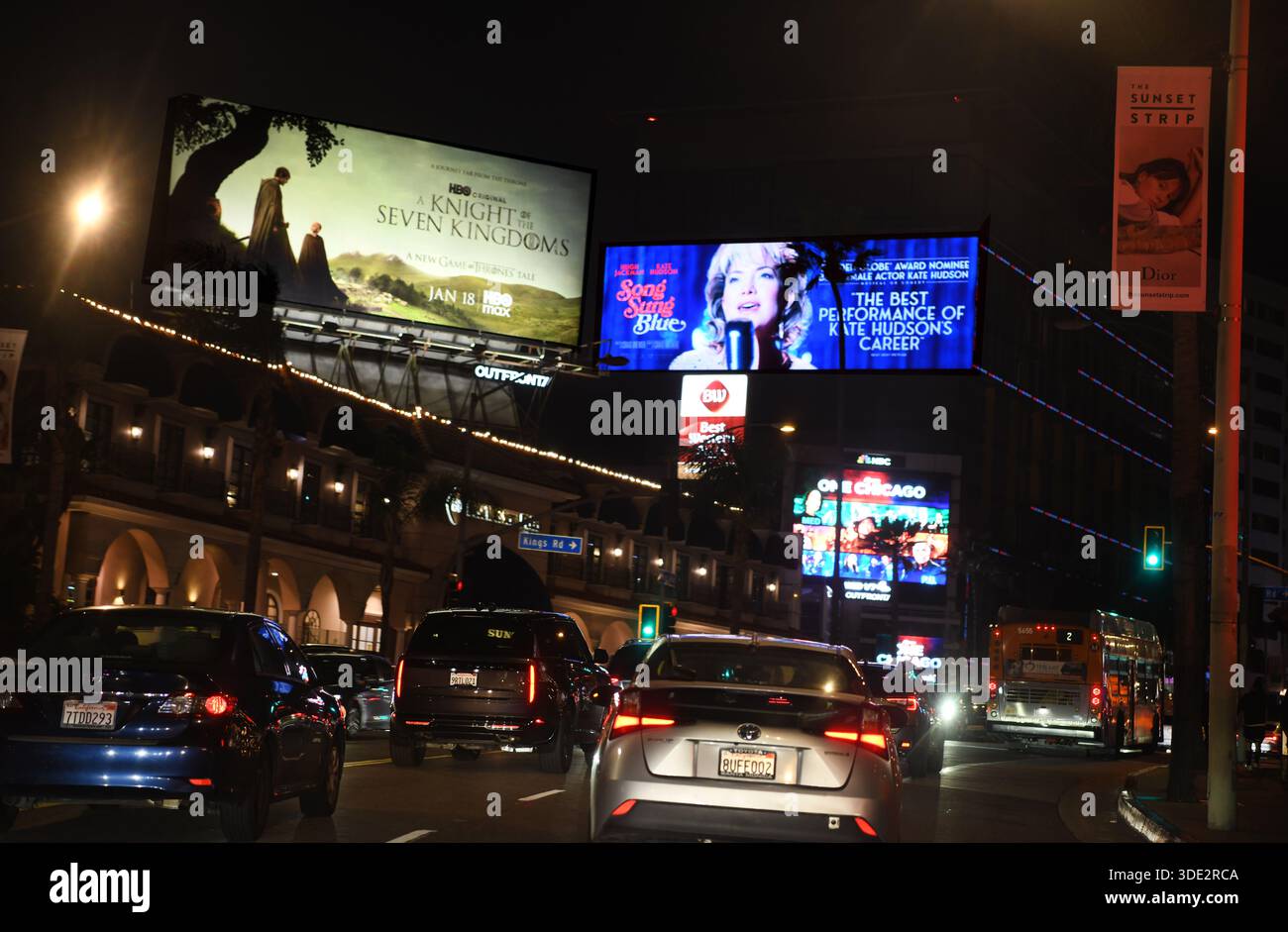 Song Sung Blue, billboards, Sunset Strip, entertainment, Hollywood, Los ...